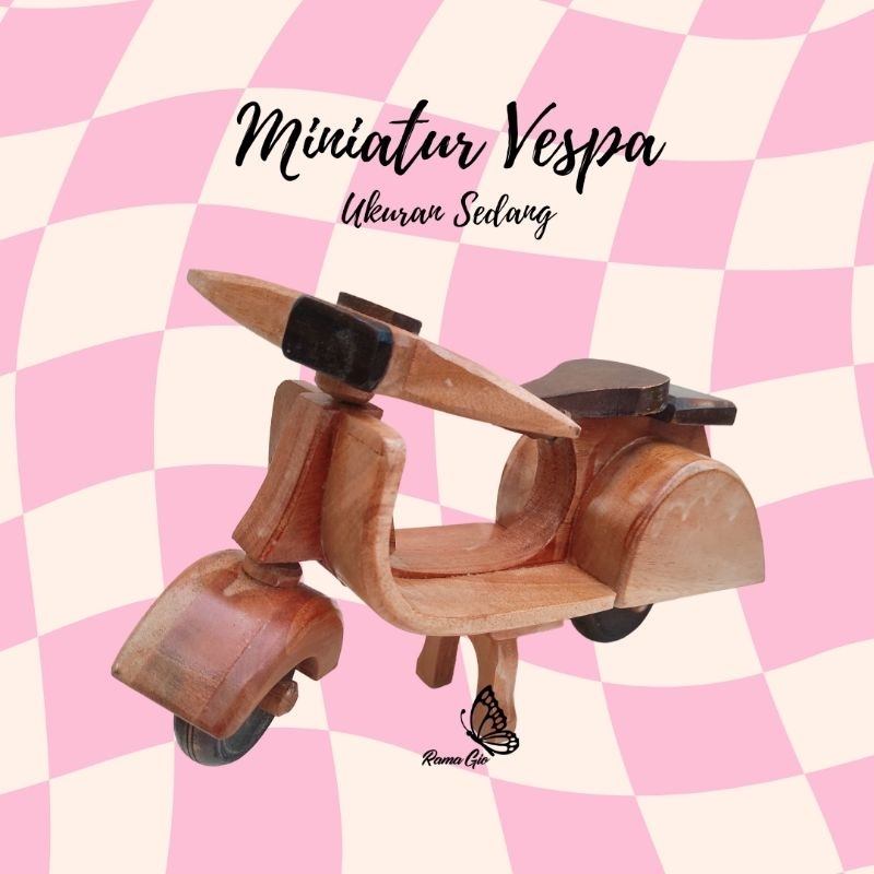Jual PAJANGAN MOTOR VESPA KAYU UKURAN SEDANG HIASAN MOTOR VESPA BAHAN ...