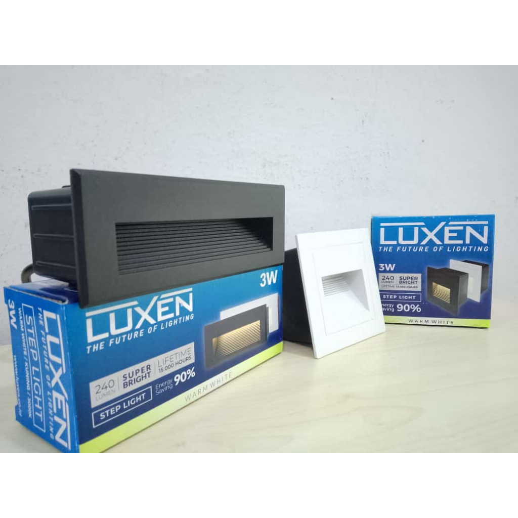 Jual LUXEN LED LAMPU DINDING WALL STEP LIGHT LAMPU TANGGA LED LUXEN 3W ...