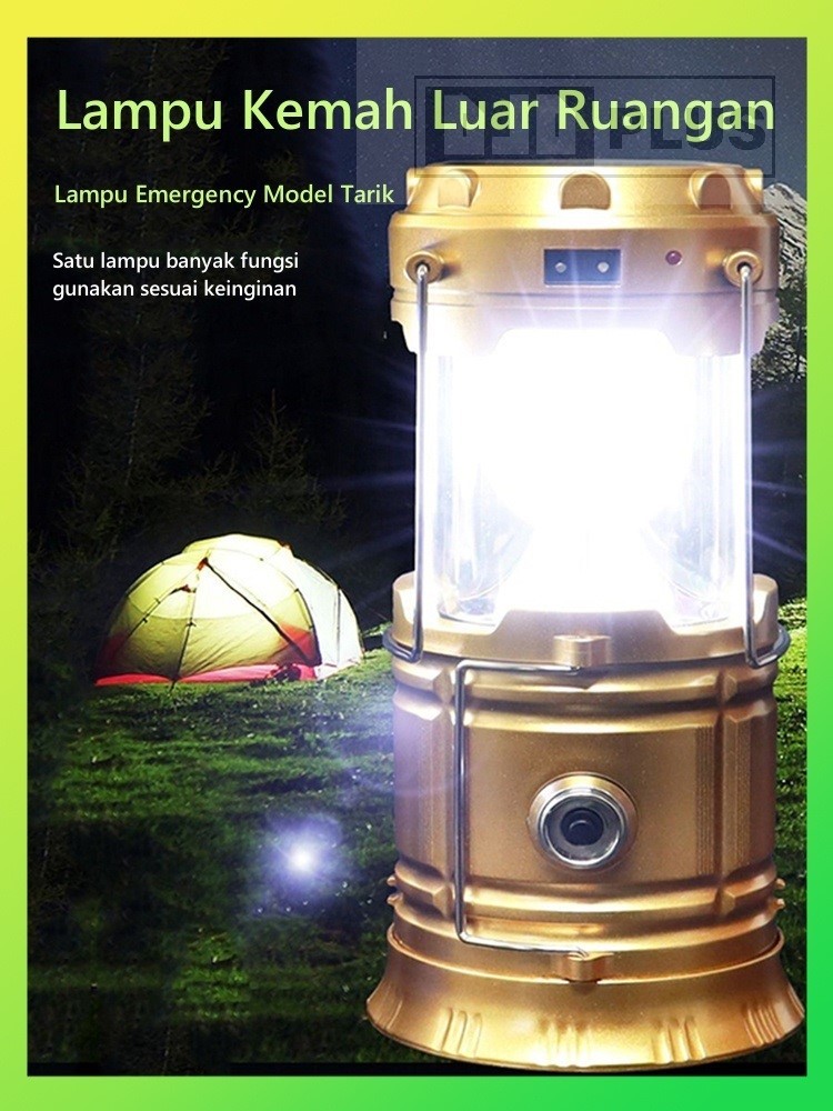 Jual DJDPlus Lampu Lentera Tenaga Surya Super Terang USB Isi Ulang Lampu Camping Tenda Outdoor ...