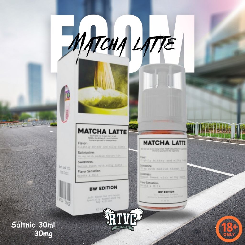 Jual FOOM Matcha Latte 30ml 30mg by BW Liquid Saltnic | Shopee Indonesia