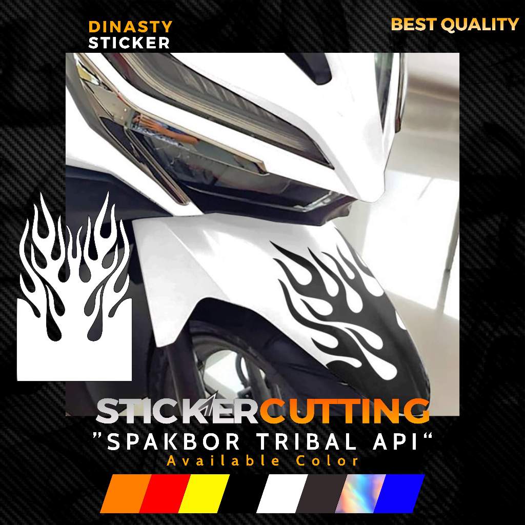 Jual STICKER STIKER CUTTING SPAKBOR DEPAN BELAKANG MOTOR MOTIF TRIBAL ...