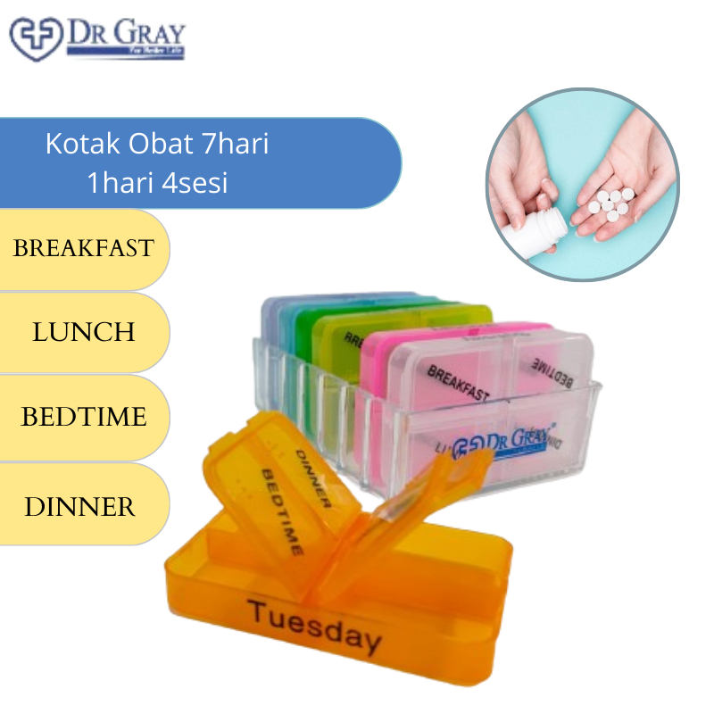 Jual Kotak Obat Tempat Obat Rainbow Tempat Tablet Harian Mingguan 7 ...