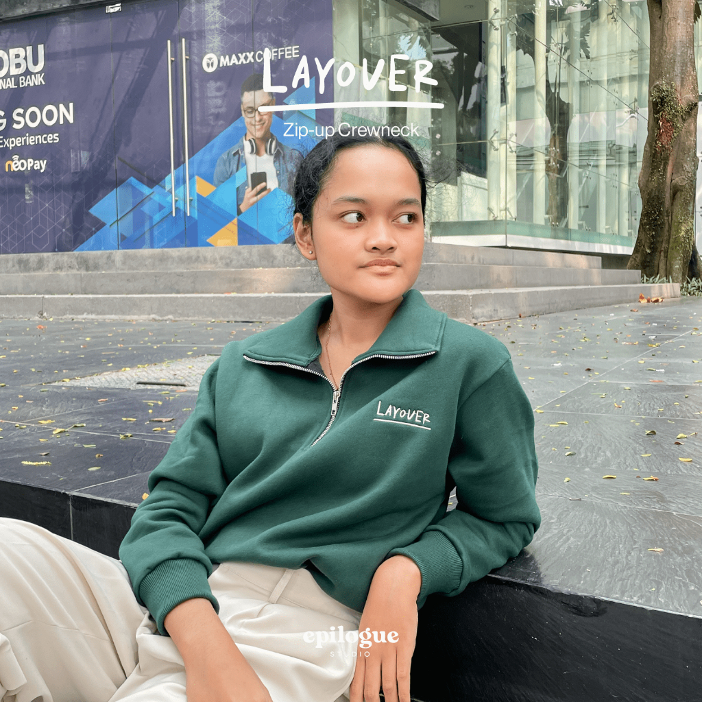 Jual (CLEARANCE SALE) Layover Zip-up Crewneck | Layover series by ...