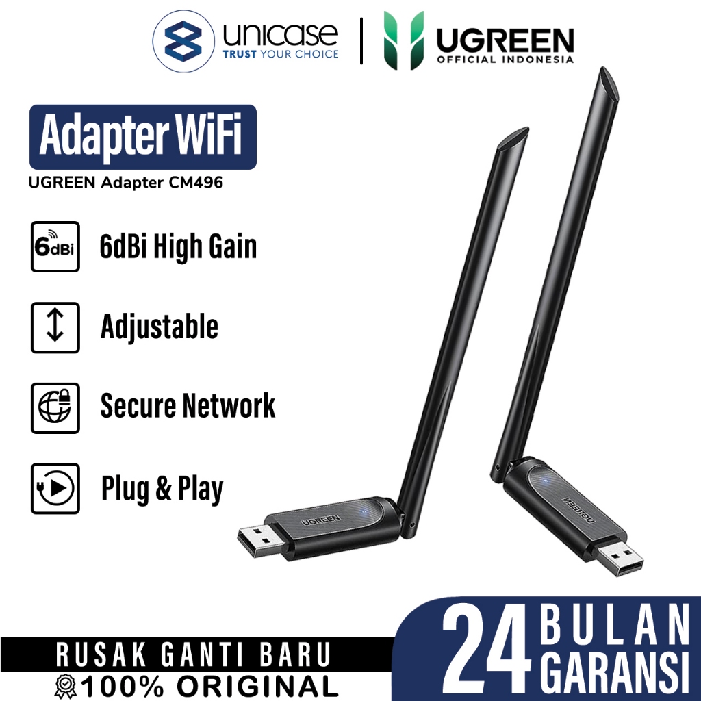 Jual Dongle UGREEN USB Wireless Wifi Adapter High Gain Dual Band ...
