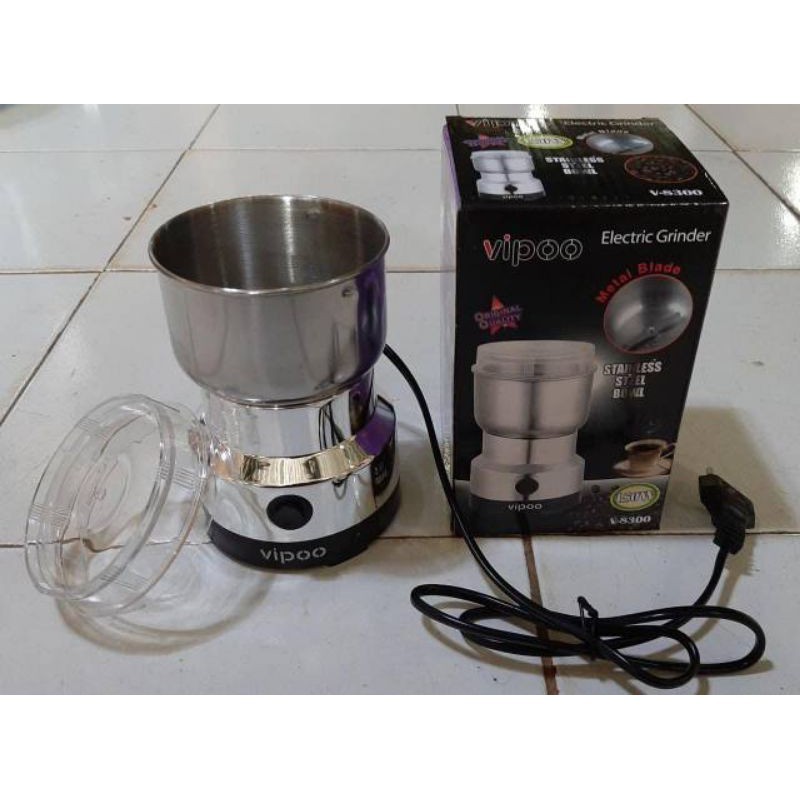 Jual Alat Penggiling Biji Kopi Elektrik Coffee Grinder Bahan Stainless ...