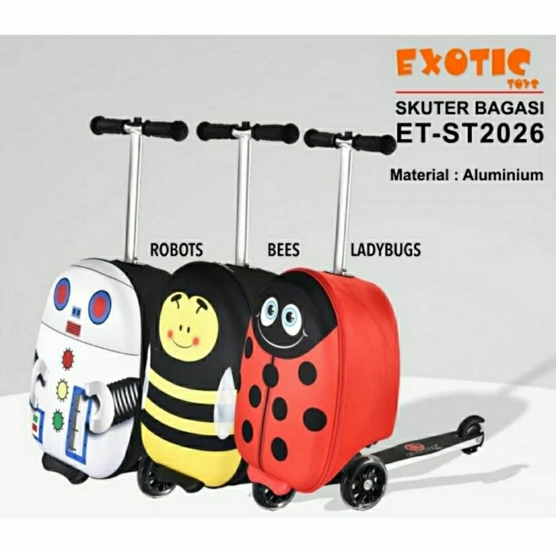 Jual Koper Bagasi ST2026 Exotic Scooter Koper Anak Lucu | Shopee Indonesia