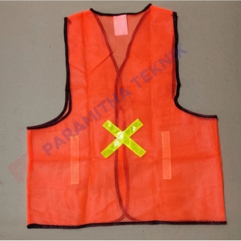 Jual Rompi jaring orange / rompi jala scotlite / rompi proyek / safety ...