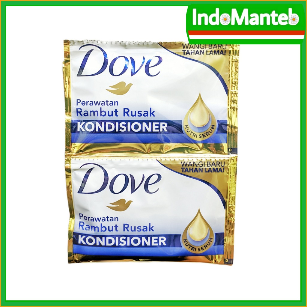 Jual Dove Kondisioner Biru 1 Renceng isi 12 Sachet Perawatan Rambut ...