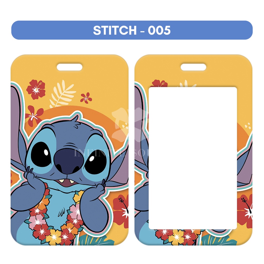 Jual (N009) Nametag Stitch TANPA TALI / Card Holder Motif Stitch / ID ...