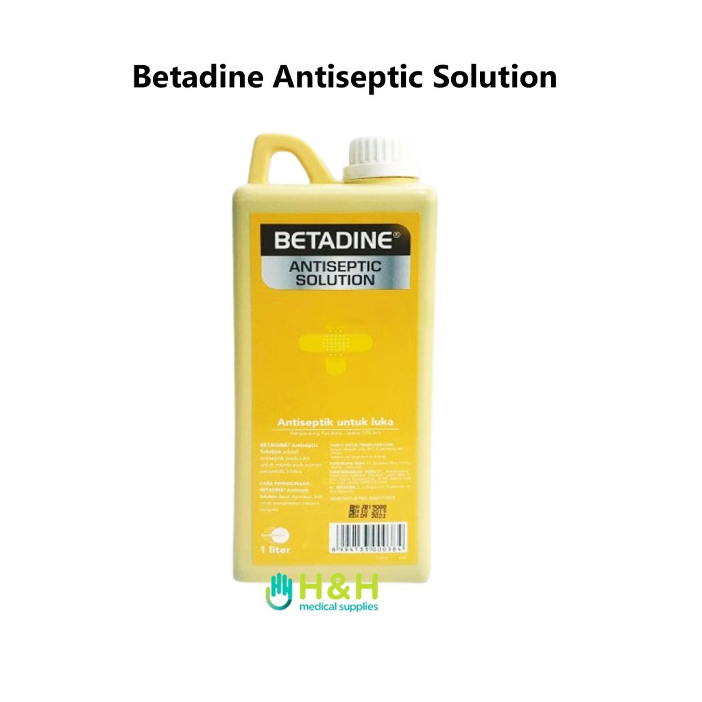 Jual Betadine Antiseptic Solution 1 Liter / Antiseptic Betadine 1 Liter / Obat luka | Shopee ...