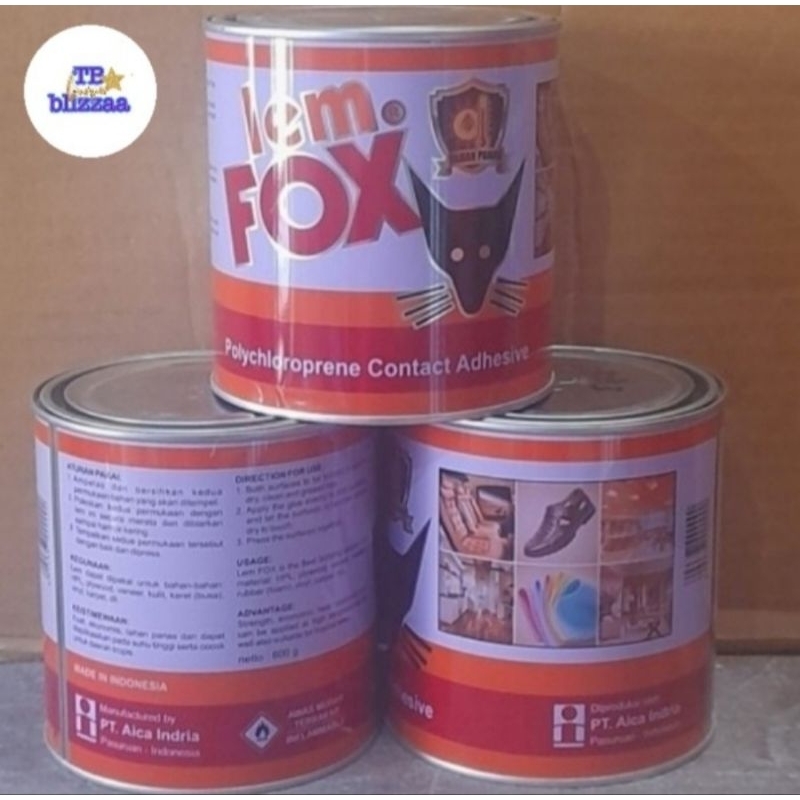 Jual Lem Fox 1kg Lem Fox 600g Lem Fox Kuning Serbaguna untuk karet kayu ...