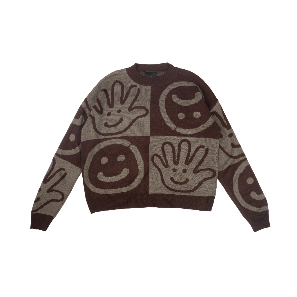 Jual FAITH FADE - Knitwear Signature Checkered (Choco - Cream) | Shopee ...