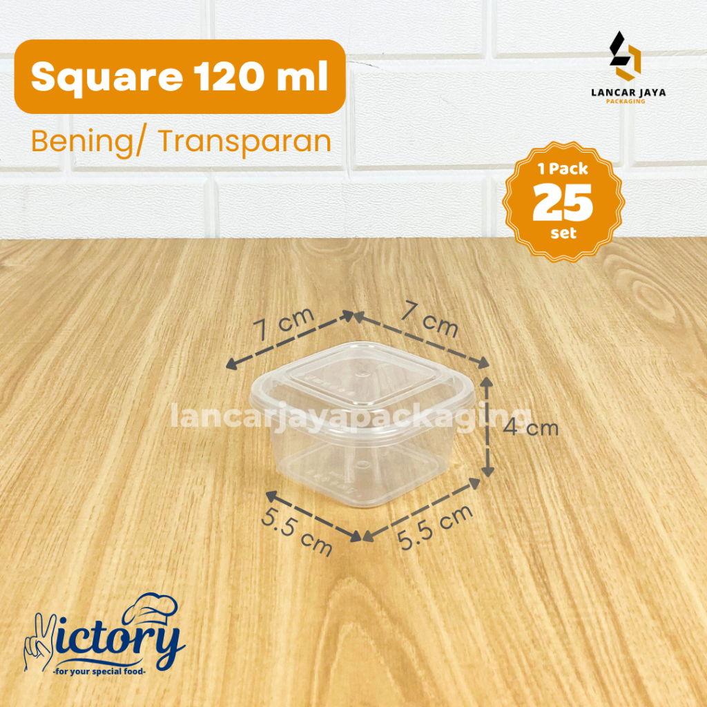 Jual [25 PCS] Thinwall Square Persegi Kotak Makan Plastik Toples ...