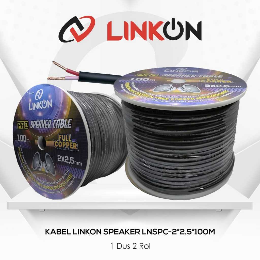 Jual Kabel Speaker Isi 2 2x2,5 LINKON Panjang 100 Meter Kualitas Bagus ...