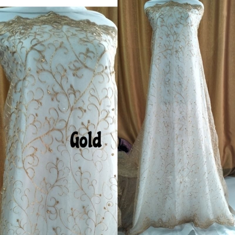 Jual kain brokat bunga Corneli tile METERAN | Shopee Indonesia