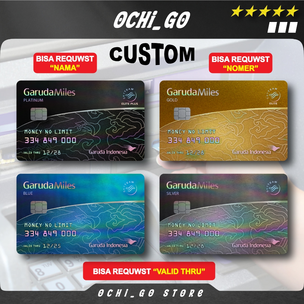 Jual Stiker Kartu Atm Garskin Skin Card Custom Garuda Miles Sticker ...