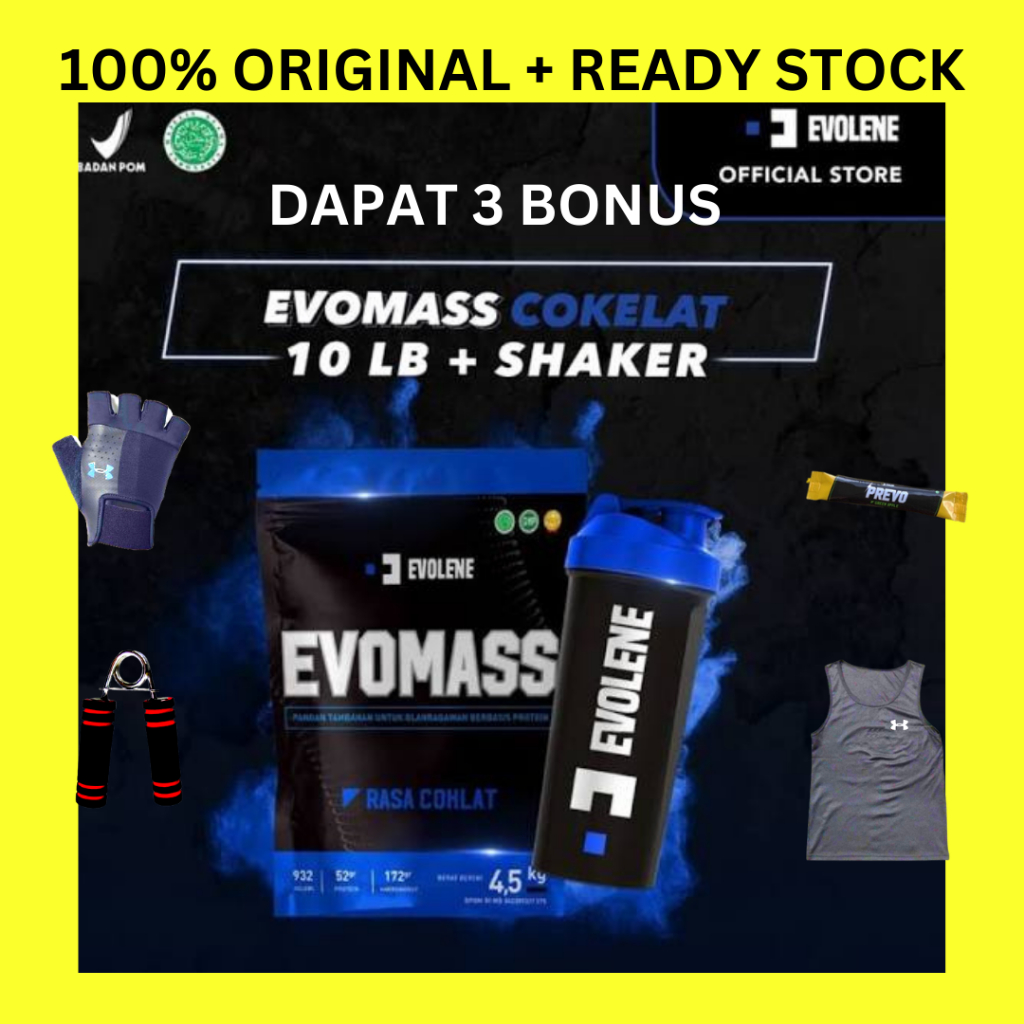 Jual Evomass Evolene Evo Mass Gainer 4,5kg 10lbs EVOLEN EVOMAS 10 LBS 4 ...