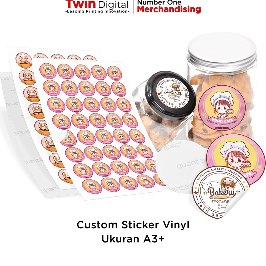 Jual TIPE MDU179 Twindigital Custom Sticker Label Vinyl A3+ Kemasan ...