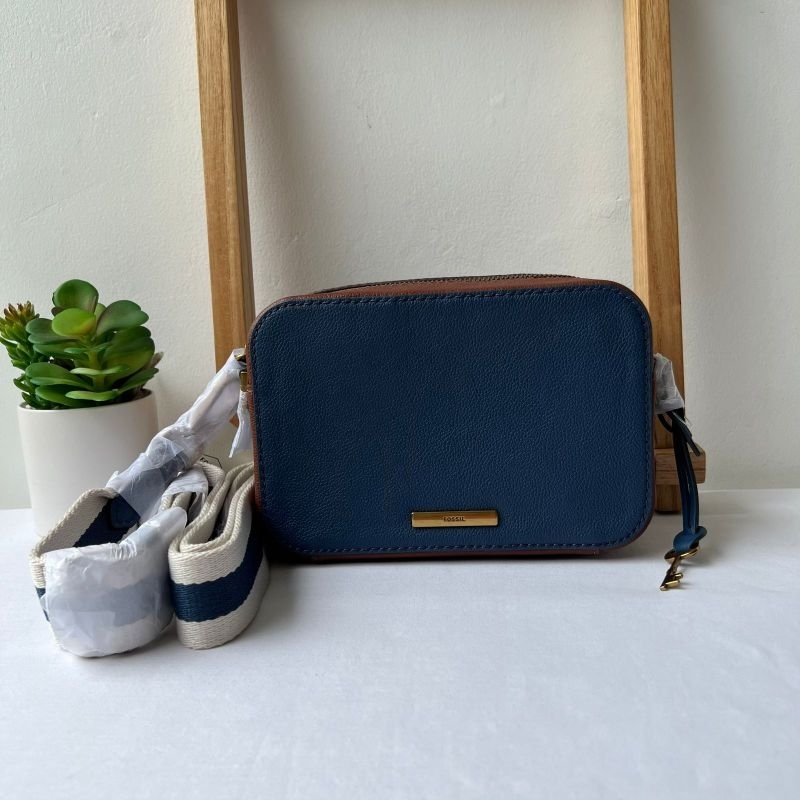 Jual Fossil Bryce Crossbody Dark Denim | Shopee Indonesia