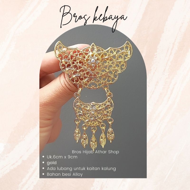 Jual Bros Kebaya Gold Emas Kutubaru 2 Susun Bross Pengantin Aksesoris ...