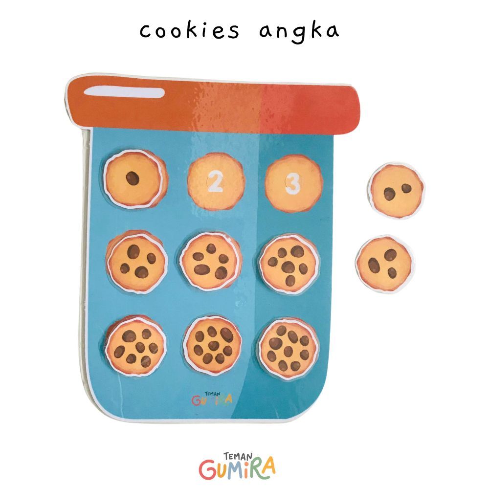 Jual Berhitung Angka Cookies Busy Page Mainan Montessori Edukasi Board ...