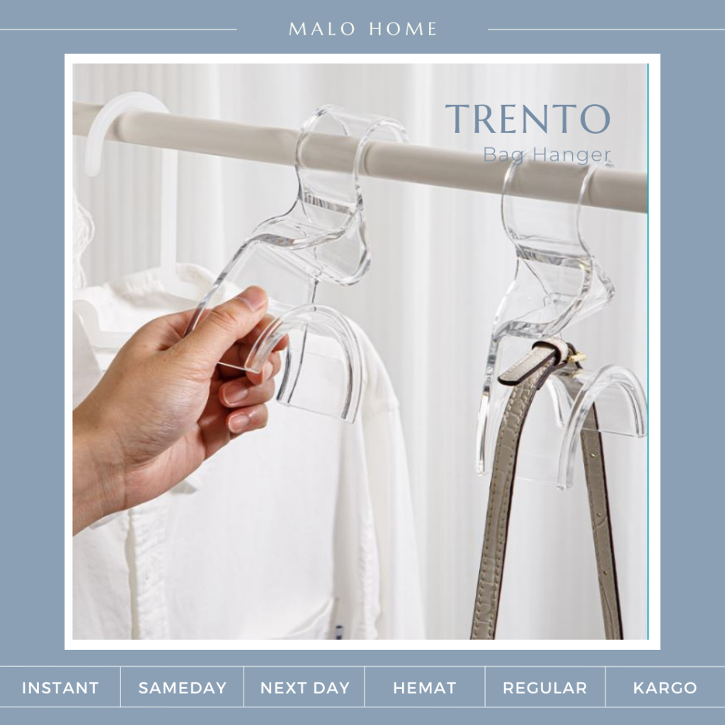 Jual MALOHOME - TRENTO Bag Hanger Transparan Kait Gantungan Tas Hanger ...