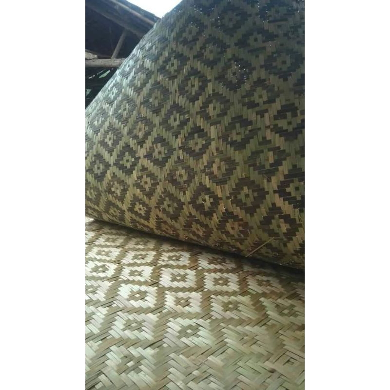 Jual bilik gedek kulit bambu motif 2x3 | Shopee Indonesia