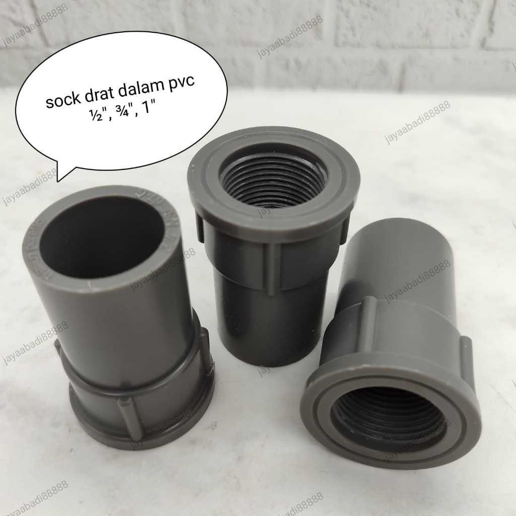 Jual Sock Drat Dalam PVC 1/2" ,3/4" , 1" Sambungan Pipa PVC trilliun ...