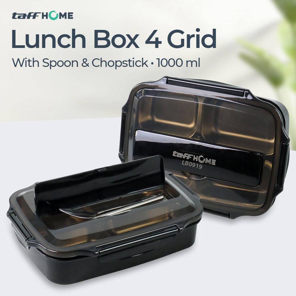 Jual Kotak Makan Lunch Box Stainless Steel 4 Grid dan 3 Grid 1L dan 1 ...