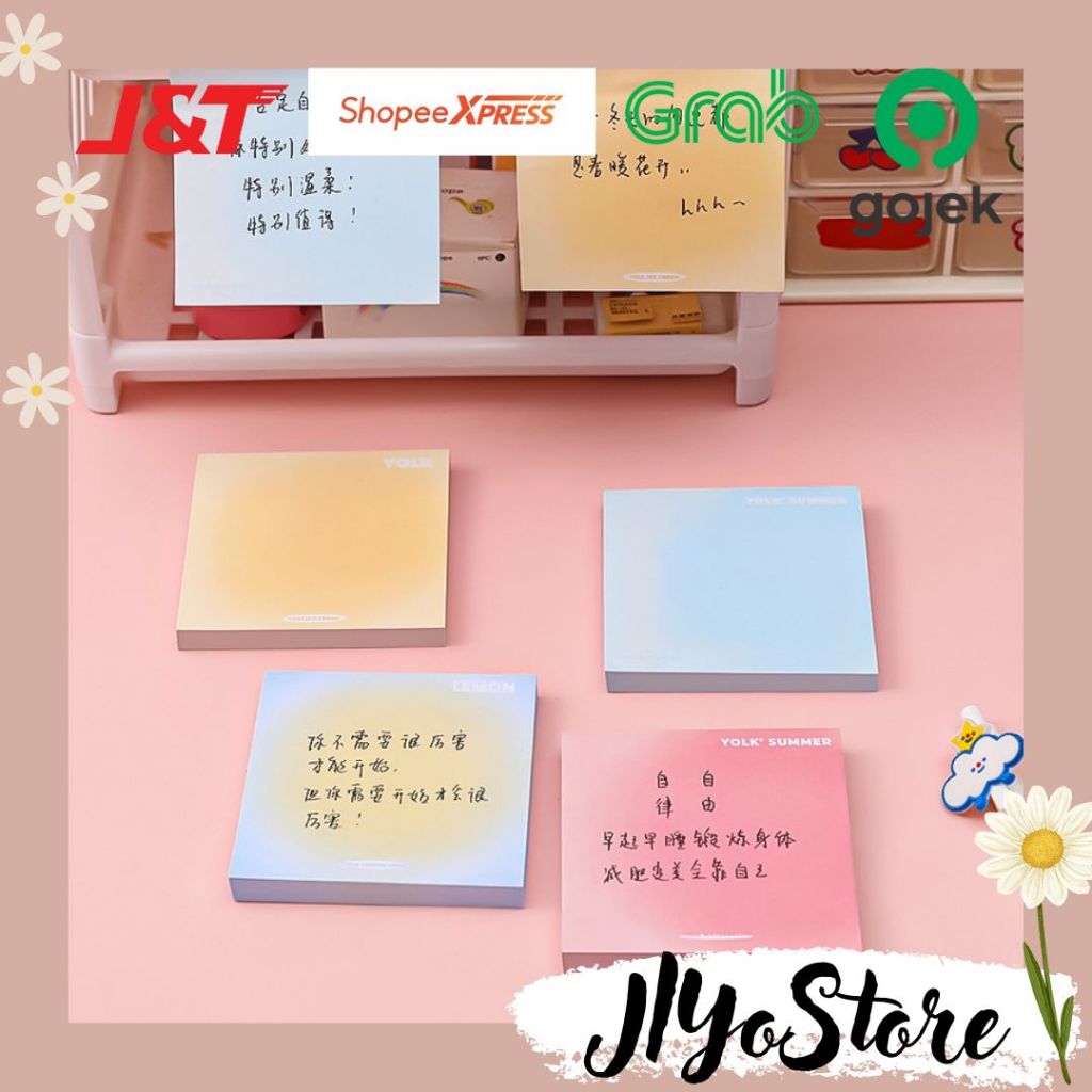 Jual Sticky Note 50 Lembar Memo Kertas Pengingat Perlengkapan Sekolah ...