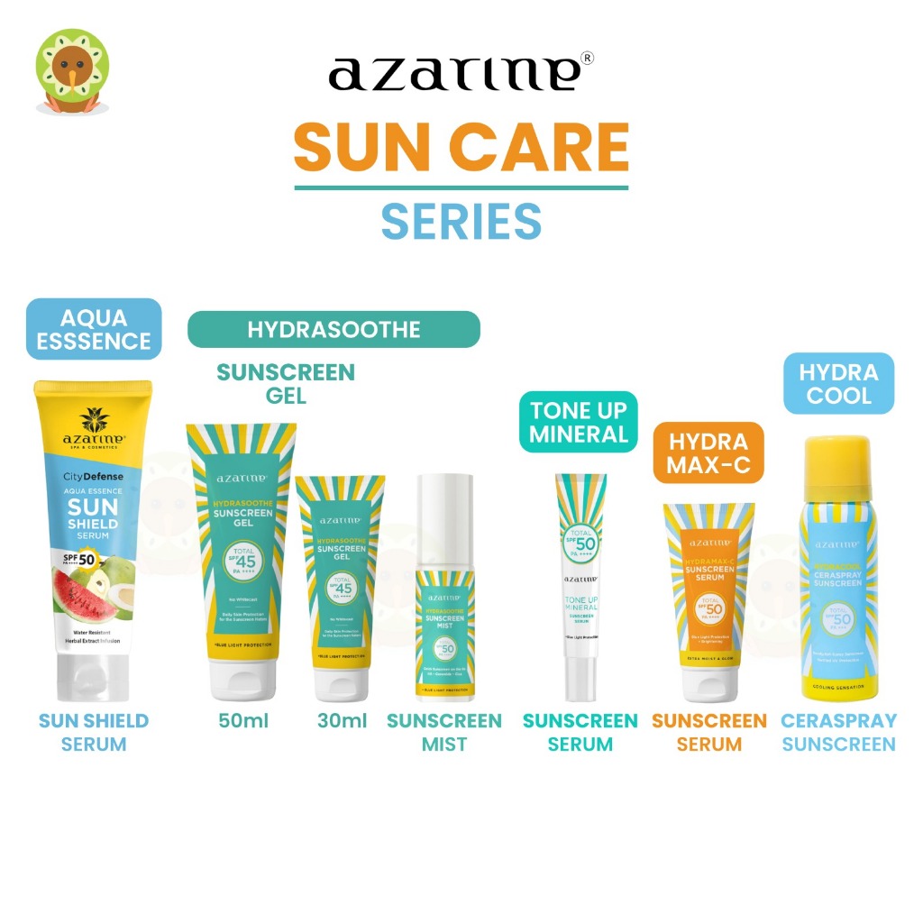 Jual AZARINE HYDRASOOTHE SUNSCREEN GEL & AQUA ESSENCE SUN SHIELD SERUM ...