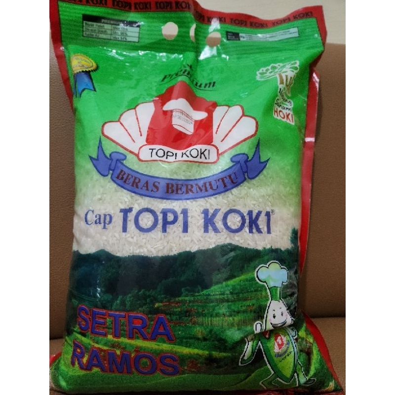 Jual BERAS CAP TOPI KOKI HIJAU 5KG | Shopee Indonesia