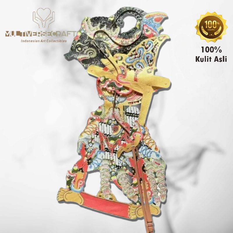 Jual Wayang Kulit ASLI Gatotkaca Emas Bahan Kulit Sapi Kualitas Biasa ...