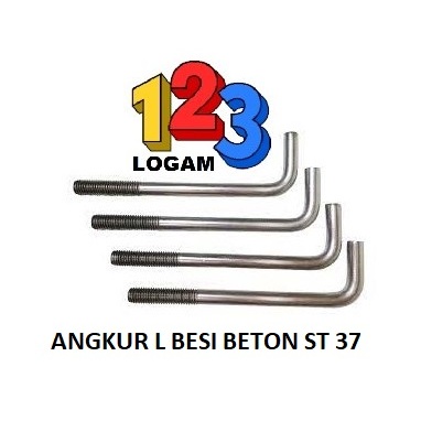 Jual Baut Angkur L (3/4) 19 x 40 x 10 cm Bahan Besi Beton ST37 SNI FULL | Shopee Indonesia