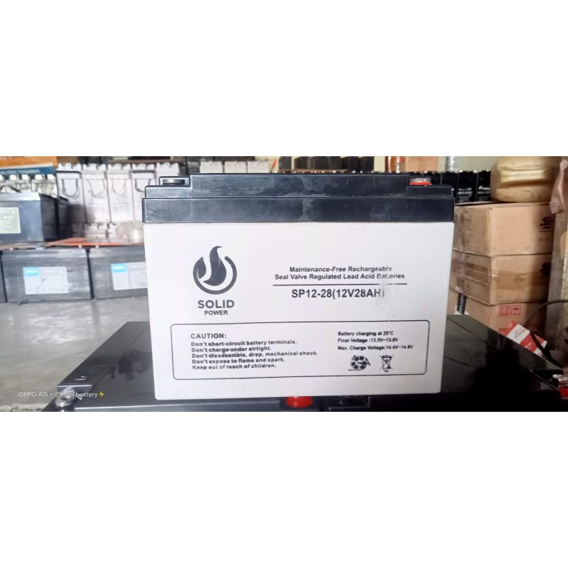 Jual battery vrla merek solid power 12v 28ah | Shopee Indonesia