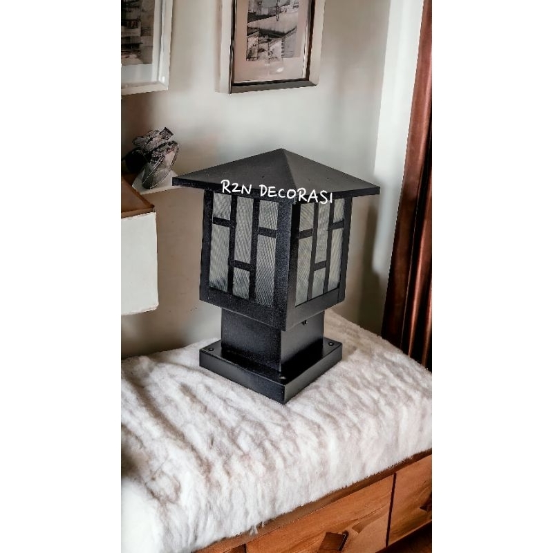 Jual lampu hias pilar pagar minimalis +lampu LED | Shopee Indonesia