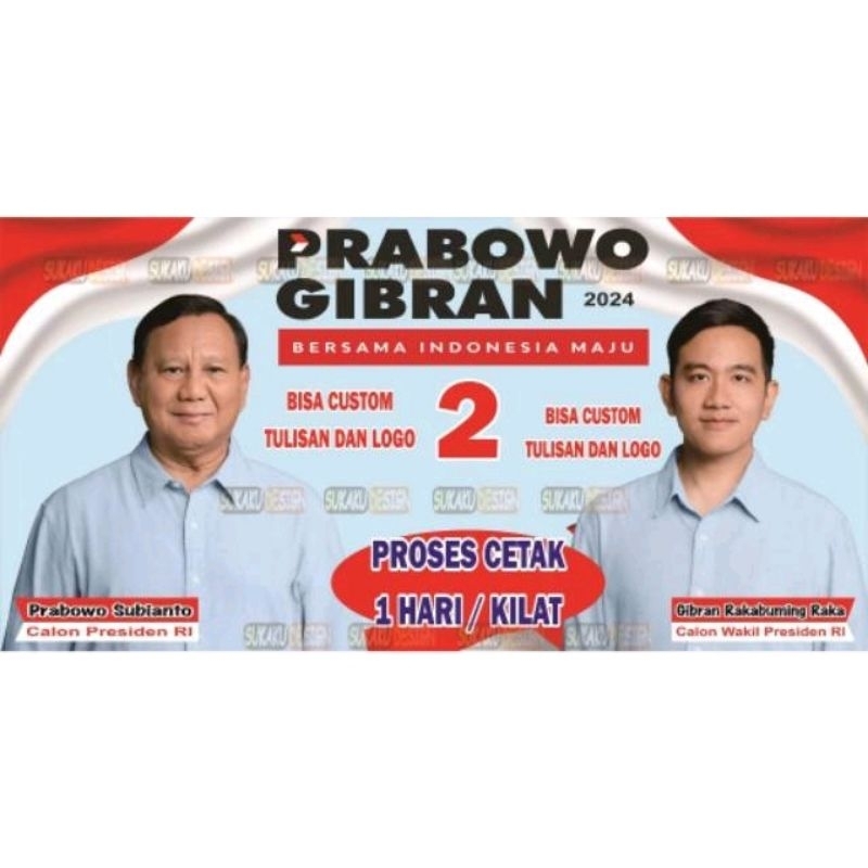 Jual spanduk capres prabowo dan gibran | Shopee Indonesia