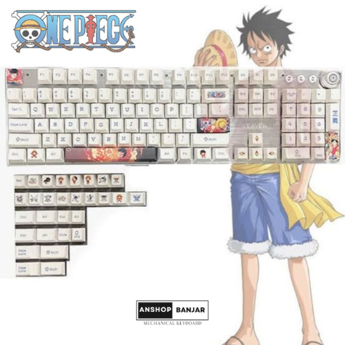 Jual ONE PIECE Keycaps Luffy theme pbt Cherry Profile keycap set ...