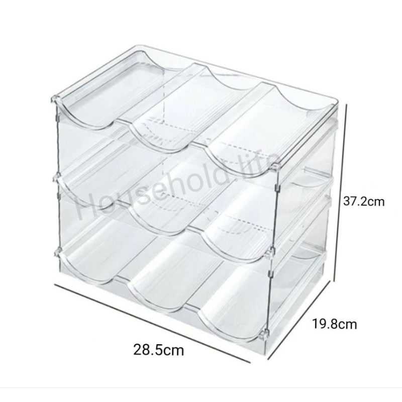 Jual Rak Botol Minuman Susun Transparan Bottle Holder Organizer Storage ...