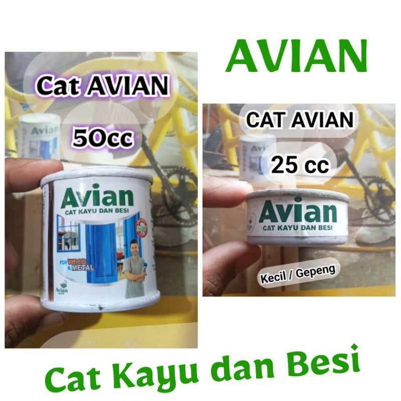 Jual Cat minyak AVIAN ukuran isi - + 25cc dan 50cc untuk kayu besi ...