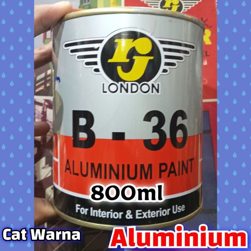 Jual Cat Rj London Aluminium - + 800ml untuk kayu besi aluminium pagar ...