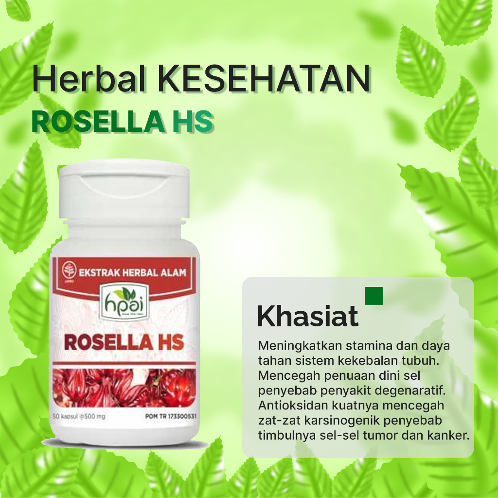 Jual Obat Herbal Hipertensi Kanker Kolesterol ROSELLA HS 100% HALAL ...