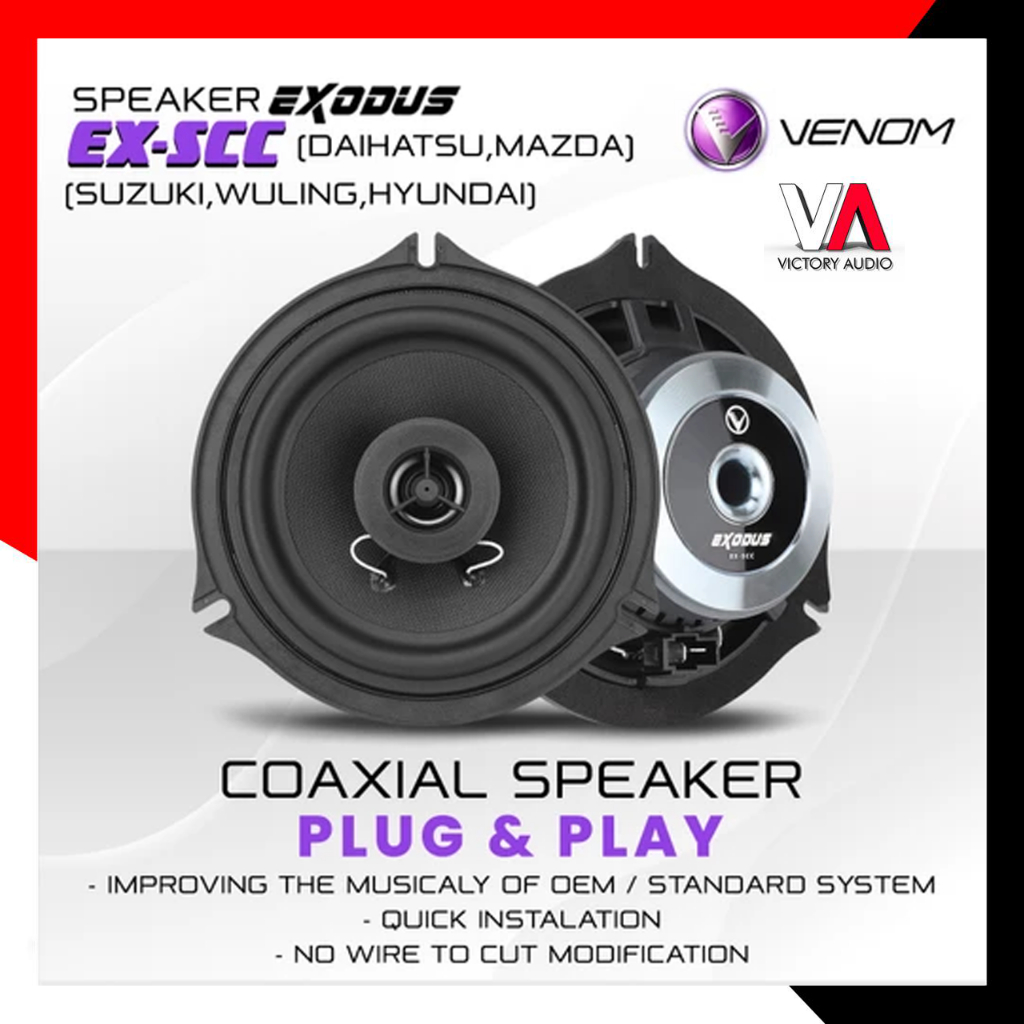 Jual Speaker Coaxial 2-Way Venom Exodus EX-SCC 6.5 Inch PnP OEM Suzuki ...