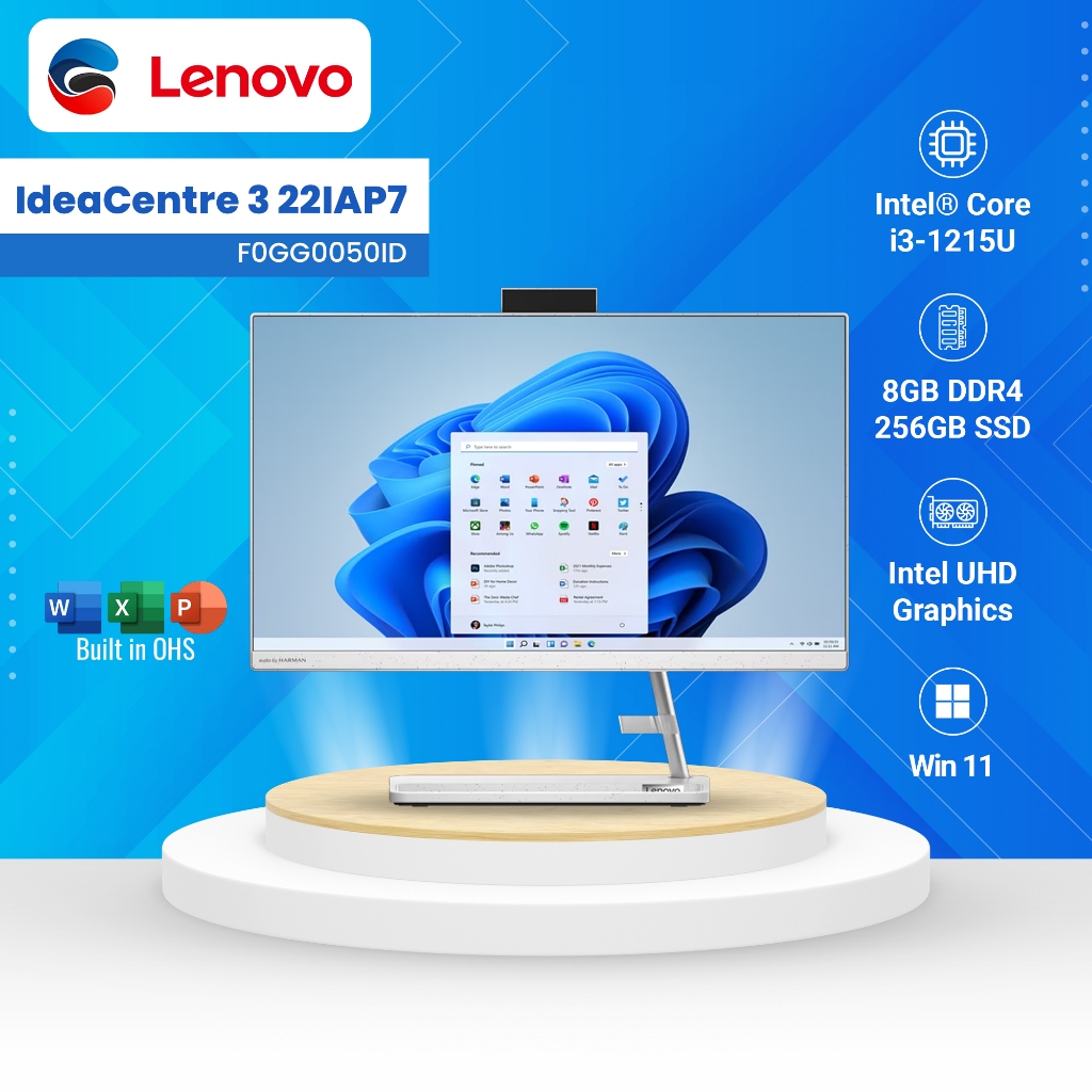 Jual LENOVO PC AIO 3 22IAP7 Intel Core I3 1215U 8GB 256GB W11 ...