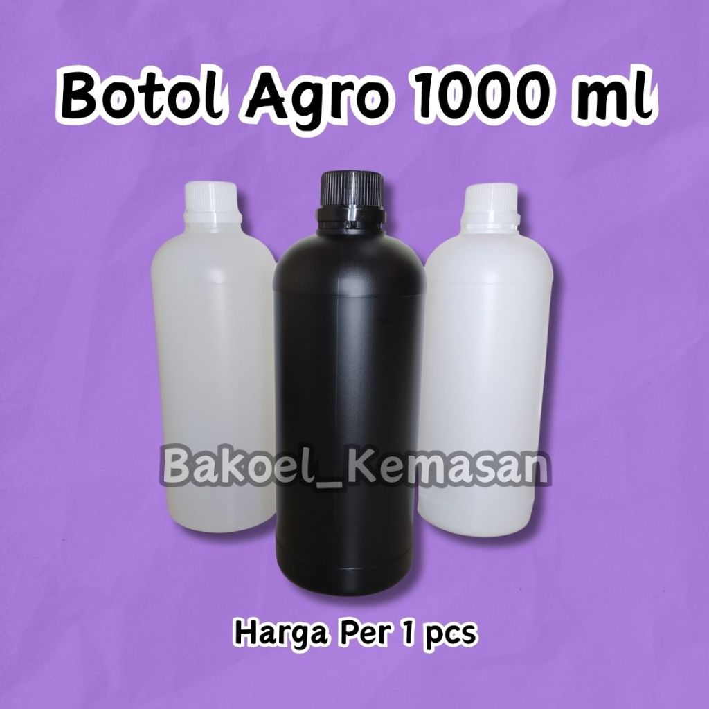 Jual ECER Botol Agro / Botol Labor / Botol Pupuk / Botol HDPE Putih Susu Solid 1Liter | Shopee ...