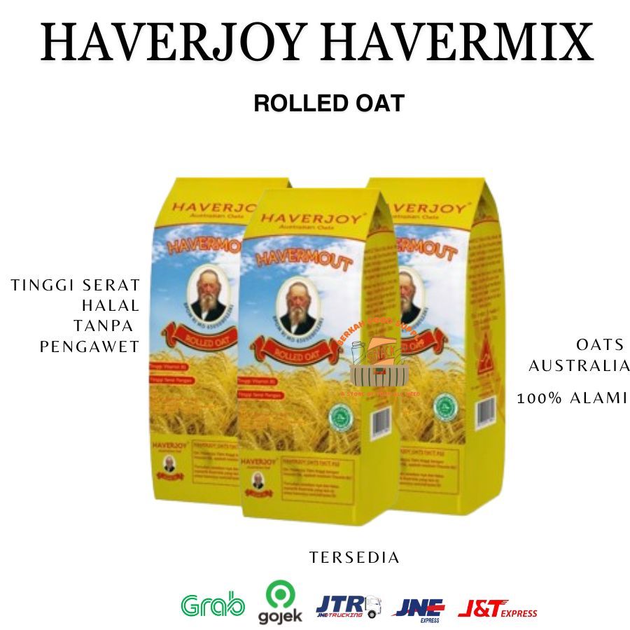 Jual Haverjoy Havermout Australian Oats 500gr ROLLED OAT HALAL | Shopee ...