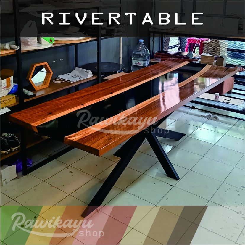 Jual MEJA MAKAN RIVER TABLE RESIN EPOXY 220x80cm | Shopee Indonesia