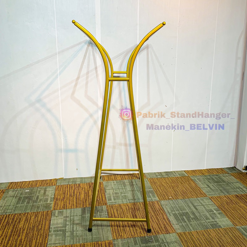 Jual StandHanger 2 Sisi Gold | Gawangan 2 Sisi Butterfly | Display Baju ...