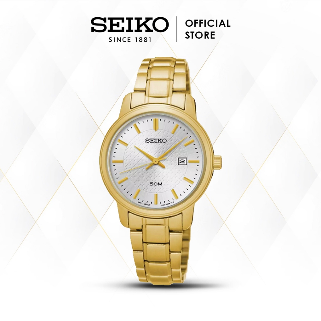 Jual Jam Tangan Wanita Seiko Classic SUR744P1 SUR744 Quartz Gold Case ...