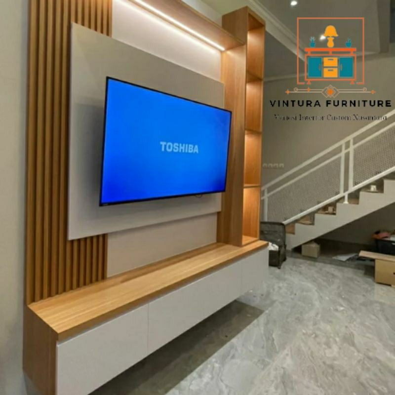 Jual Backdrop Tv minimalis modern hpl | Shopee Indonesia